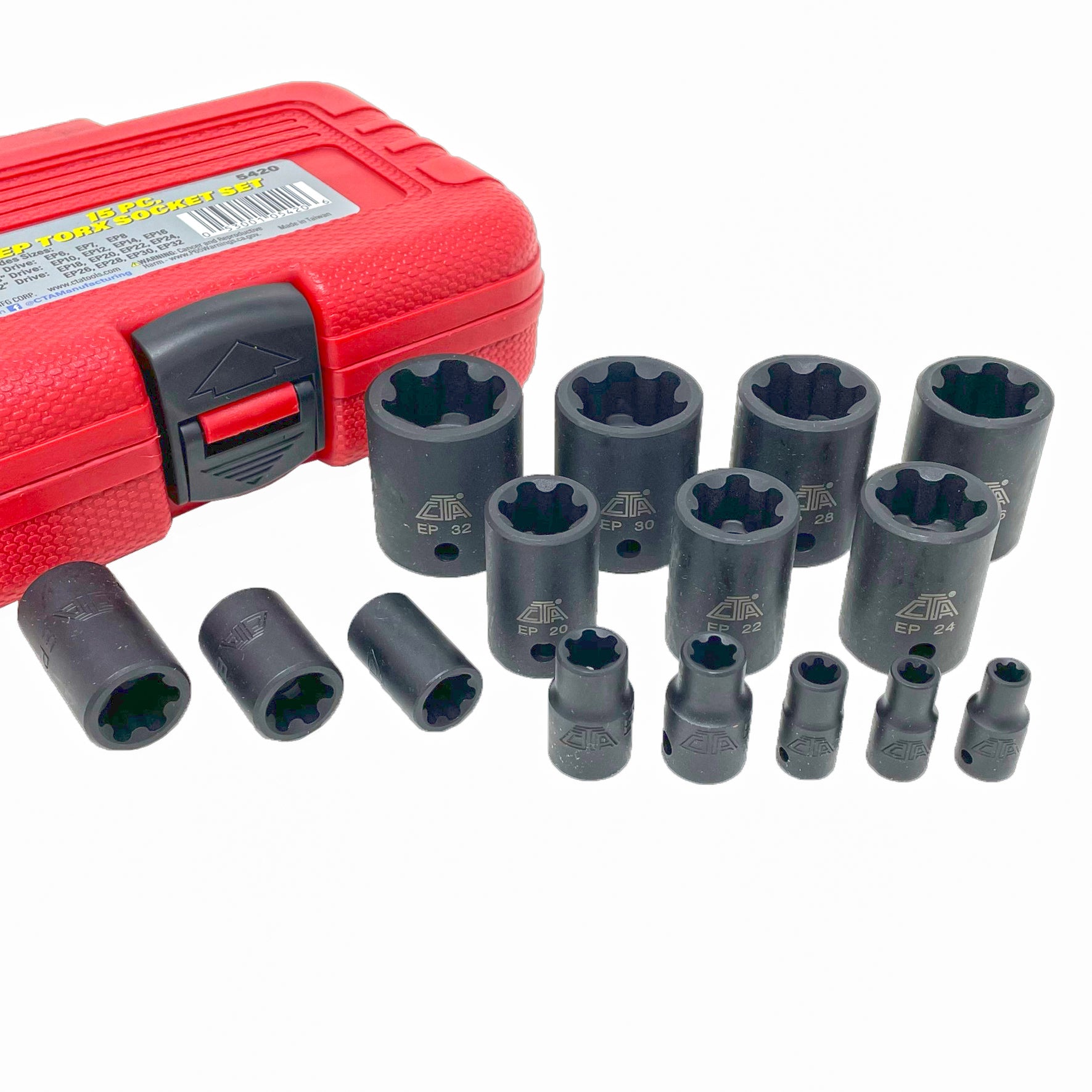5420 - 15 Pc. EP "Star" Plus Socket Set — CTA Manufacturing