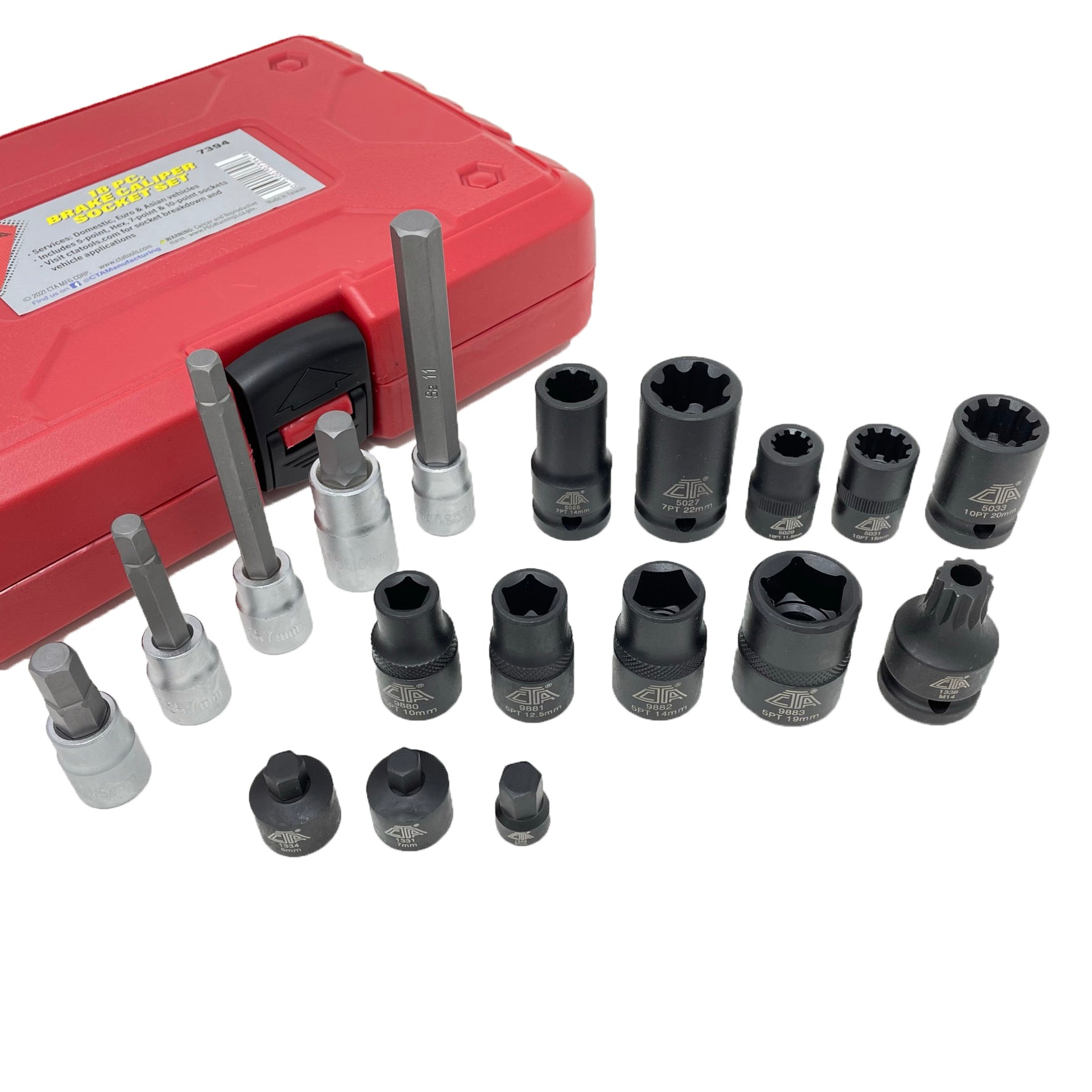 7394 - 18 Pc. Brake Caliper Socket Set — CTA Manufacturing